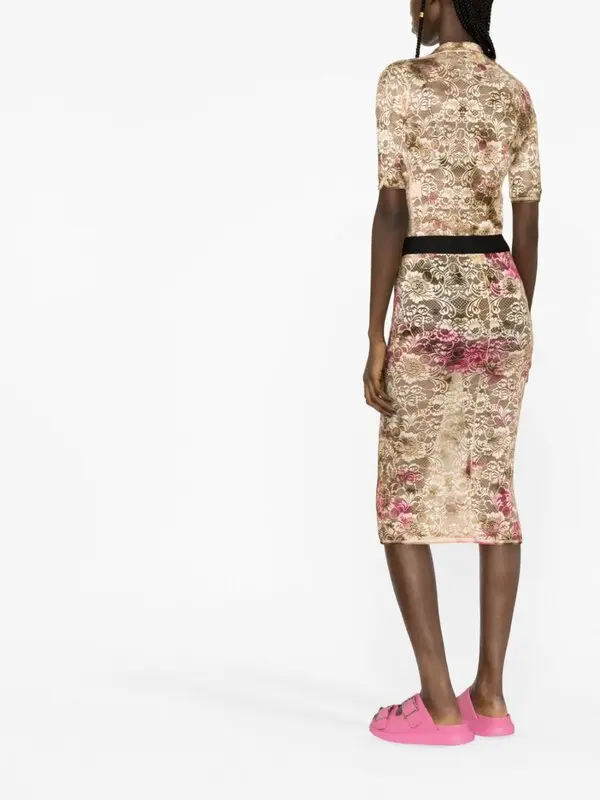 Aries Lace Midi Skirt