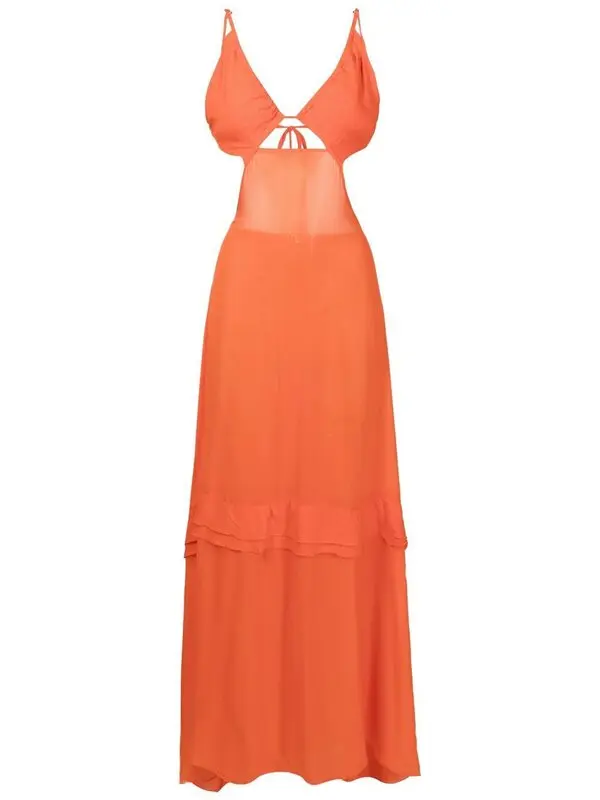 AMIR SLAMA Cut-out Maxi Dress - Orange