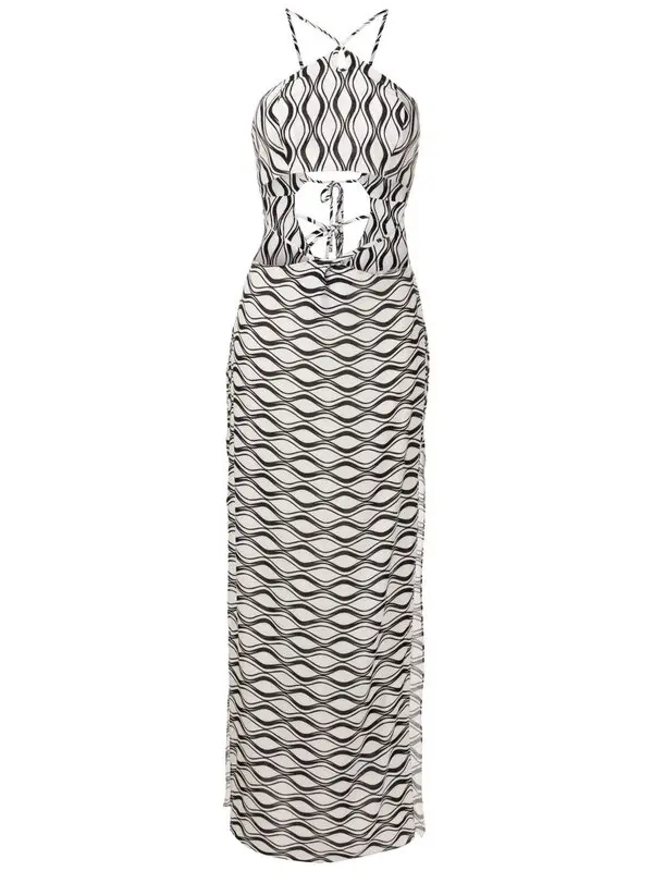 AMIR SLAMA Cut-out Maxi Dress - White