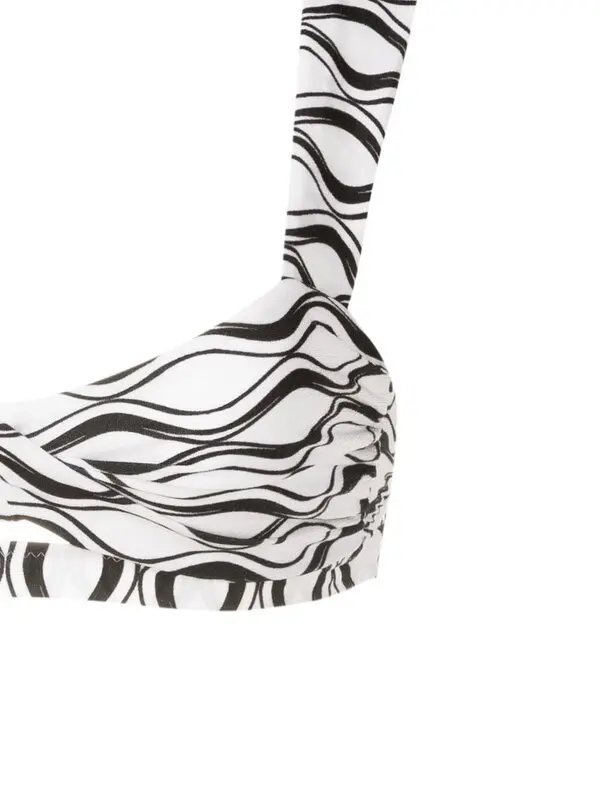 AMIR SLAMA Wave-print Tanga Bikini Set
