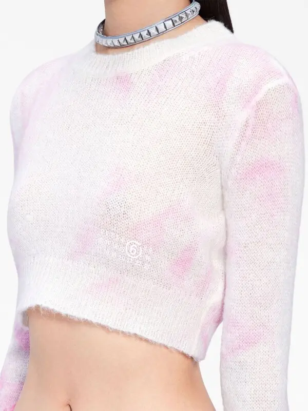 MAISON MARGIELA Tie-dye Cropped Jumper