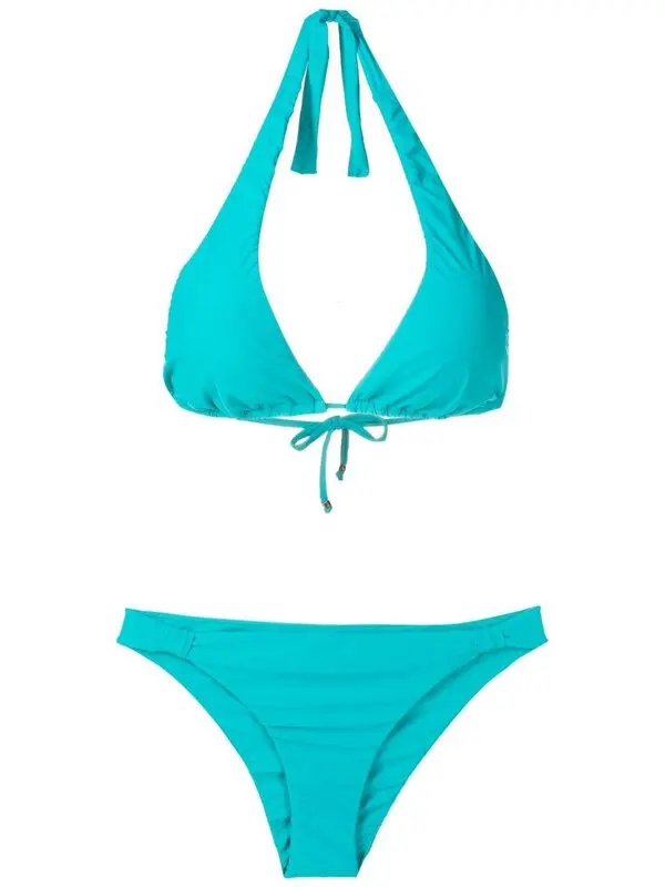 AMIR SLAMA Halterneck Bikini Set - Blue