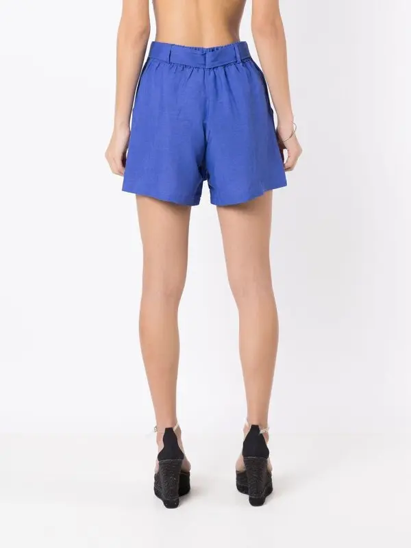 AMIR SLAMA Belted Short Shorts - Blue