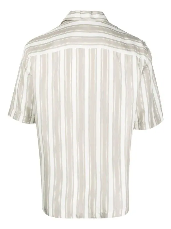 Corneliani Stripe-print Short-sleeved Shirt