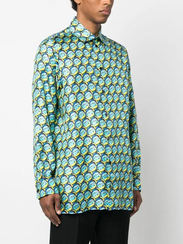 BOTTER Graphic-print Satin-finish Shirt