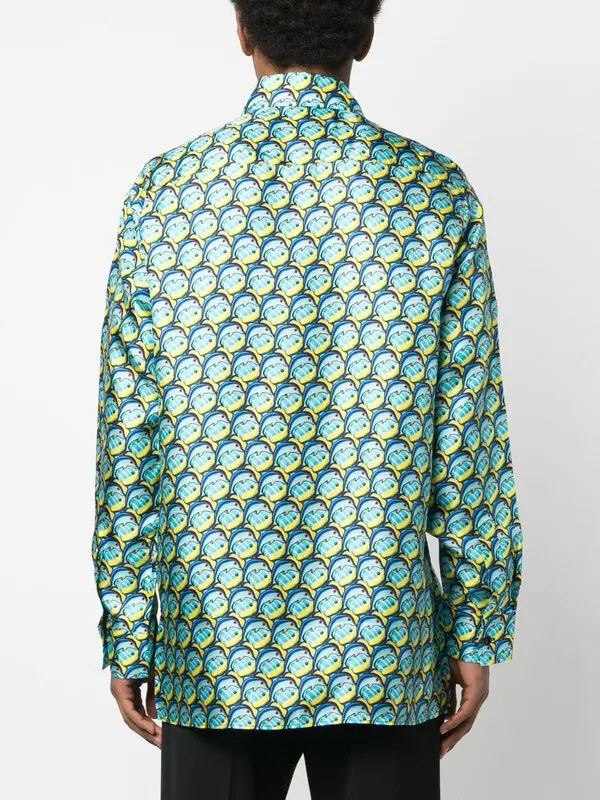 BOTTER Graphic-print Satin-finish Shirt