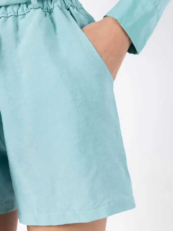 AMIR SLAMA Belted Short Shorts - Blue