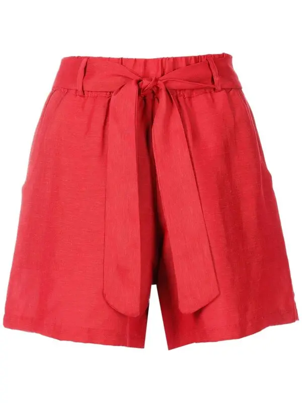 AMIR SLAMA Belted Short Shorts - Red
