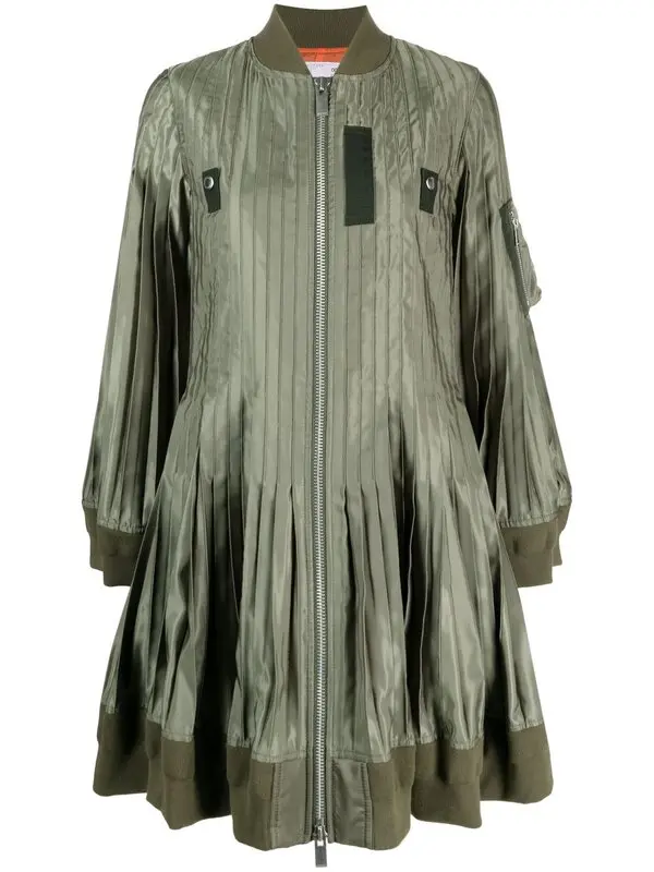 Sacai Pleated Oversized Coat