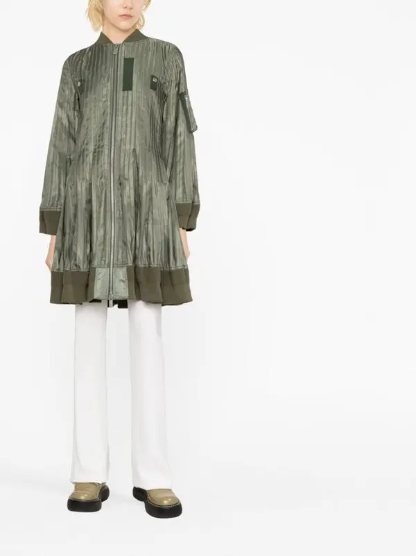 Sacai Pleated Oversized Coat