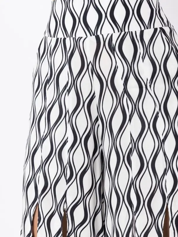 AMIR SLAMA Wave-print Palazzo Trousers
