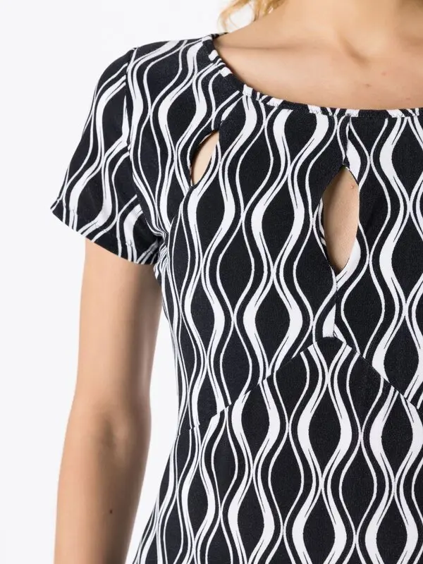 AMIR SLAMA Wave-print T-shirt