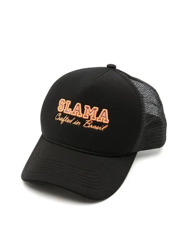 AMIR SLAMA Logo-embroidered Cap - Black