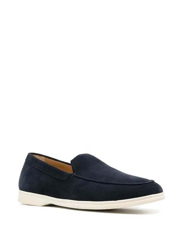 HENDERSON BARACCO Brushed Suede Loafers - Blue