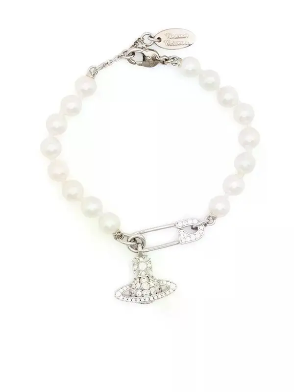 VIVIENNE WESTWOOD Orb-detail Bead Bracelet - Neutrals
