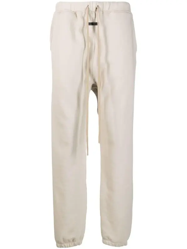 Fear Of God Logo-patch Cotton Track Pants - Neutrals
