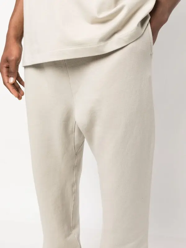 Fear Of God Logo-patch Cotton Track Pants - Neutrals