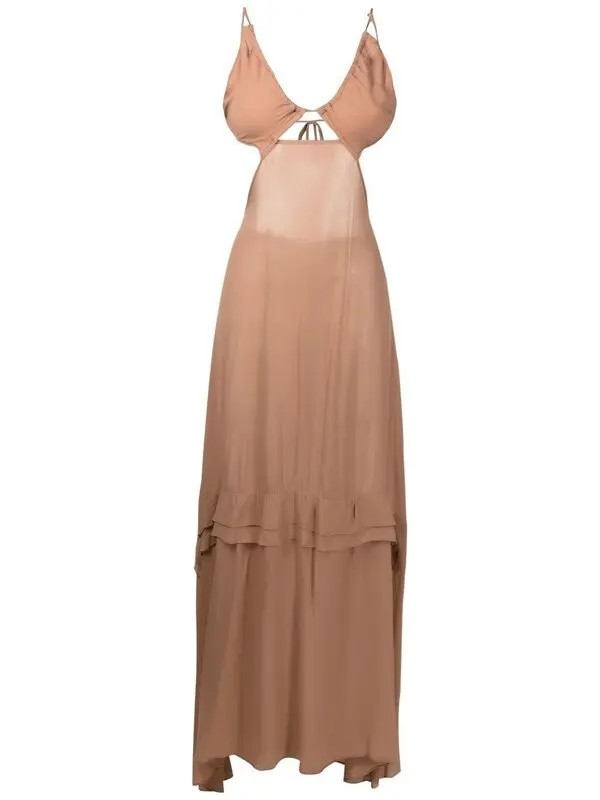 AMIR SLAMA Cut-out Maxi Dress