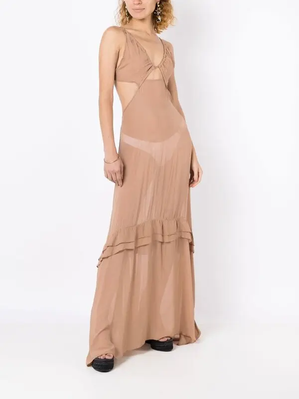 AMIR SLAMA Cut-out Maxi Dress