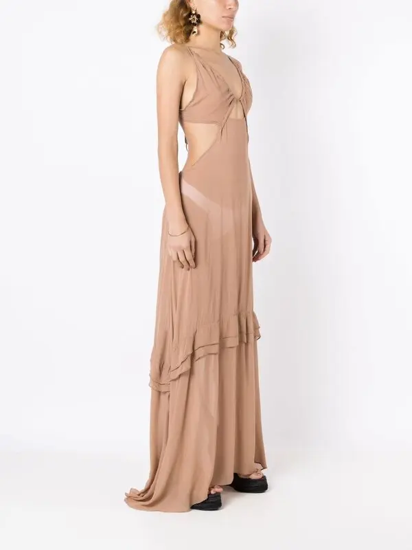 AMIR SLAMA Cut-out Maxi Dress