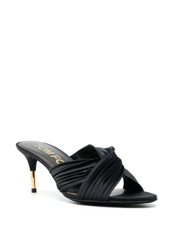 TOM FORD 75mm Knot-detail Pleated Sandals