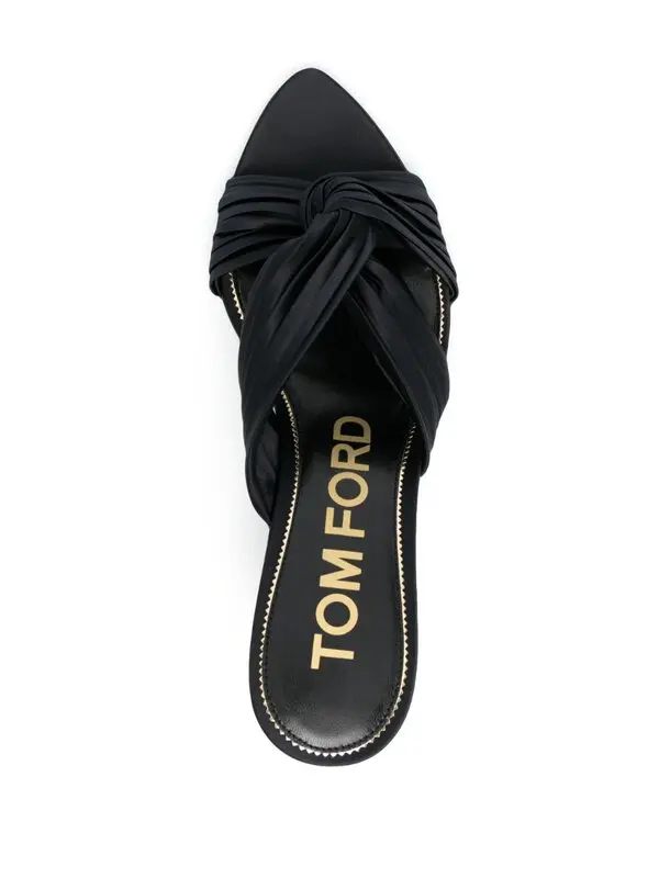 TOM FORD 75mm Knot-detail Pleated Sandals