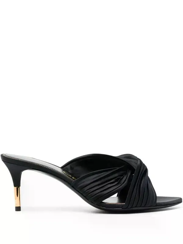 TOM FORD 75mm Knot-detail Pleated Sandals - Blue