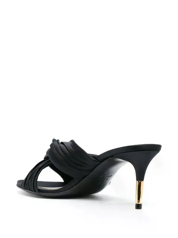TOM FORD 75mm Knot-detail Pleated Sandals - Blue
