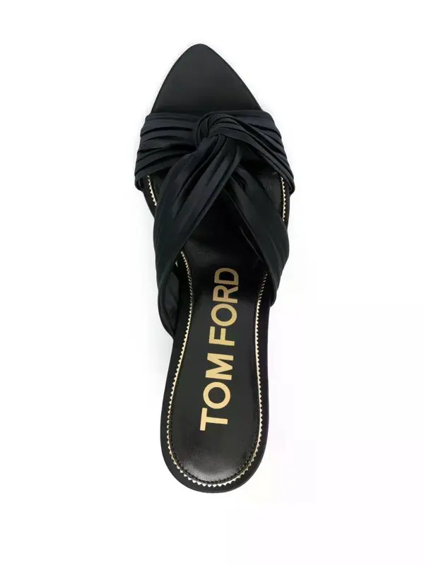 TOM FORD 75mm Knot-detail Pleated Sandals - Blue