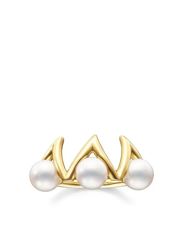 TASAKI 18kt Yellow Danger Claw Pearl Ring - Gold
