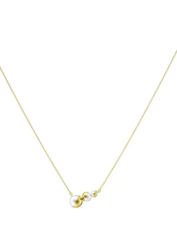 TASAKI 18kt Yellow M/g Arlequin Slashed Pearl Necklace - Gold
