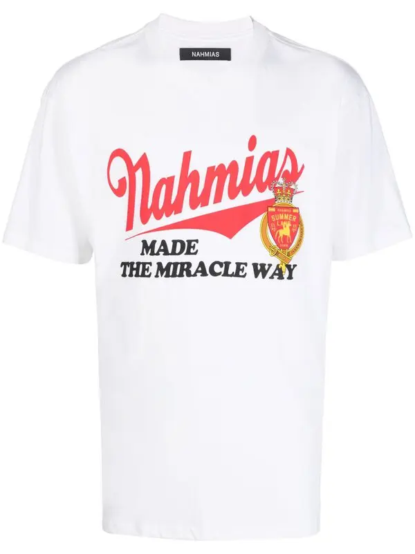 NAHMIAS Logo-print Cotton T-shirt - White