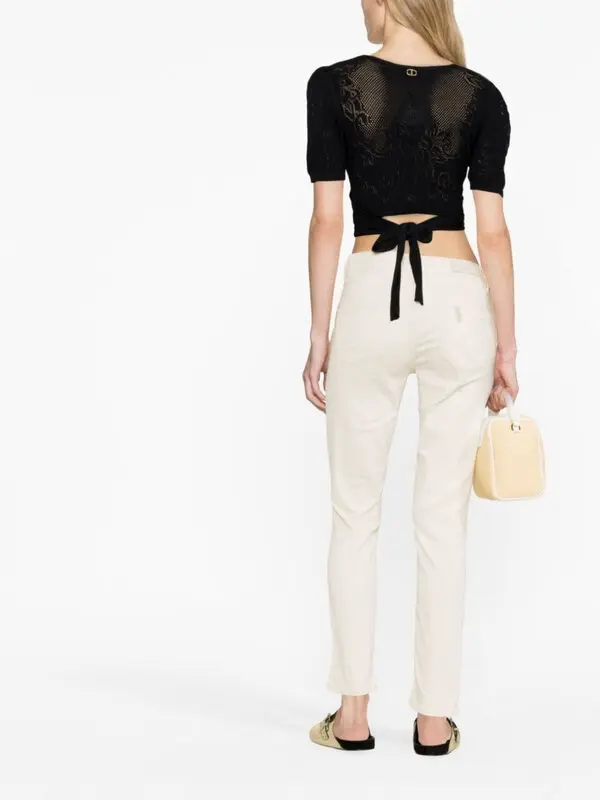 Liu Jo Bottom Up Embellished Skinny Jeans - Neutrals