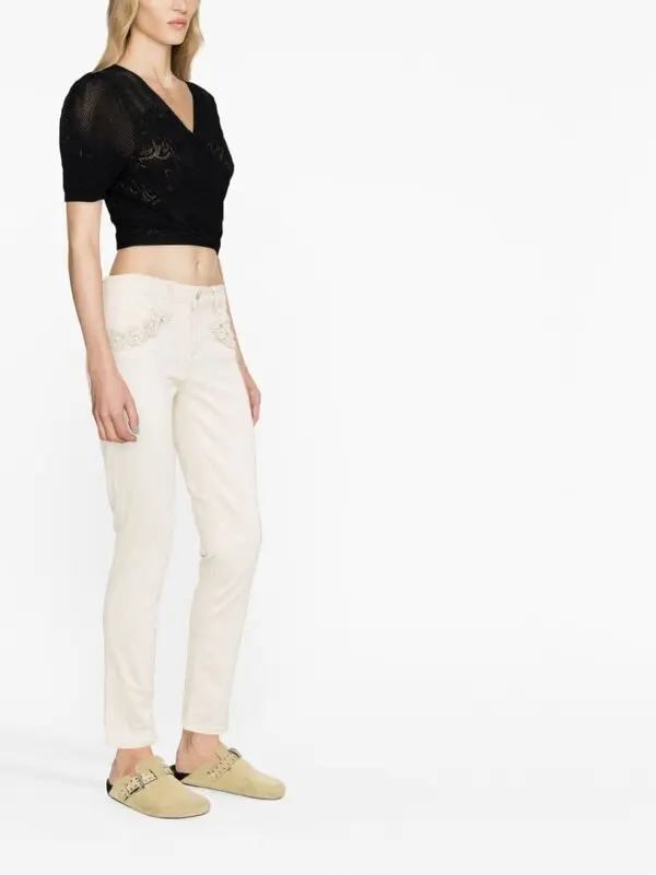 Liu Jo Bottom Up Embellished Skinny Jeans - Neutrals