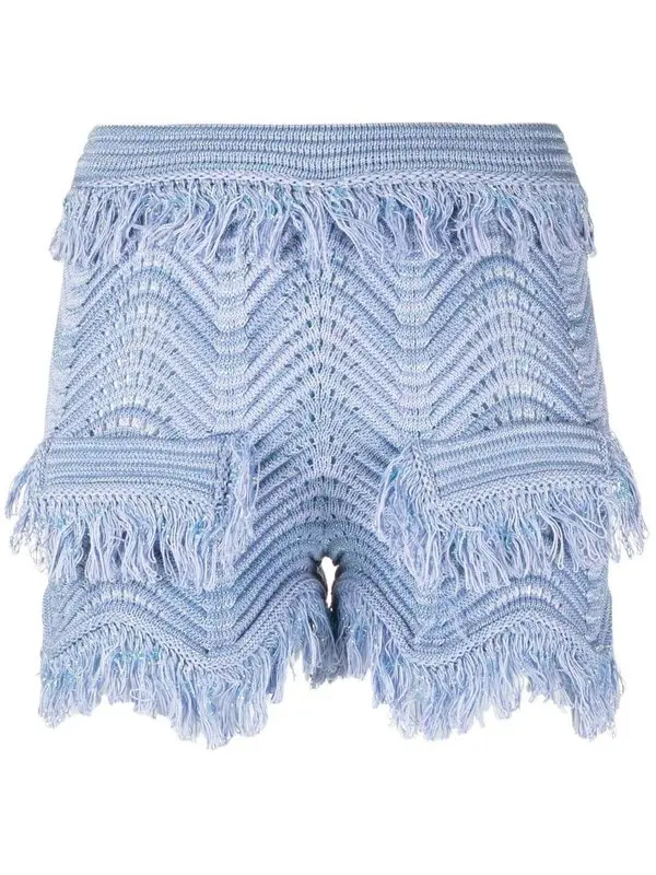 GENNY Knitted Frayed Shorts