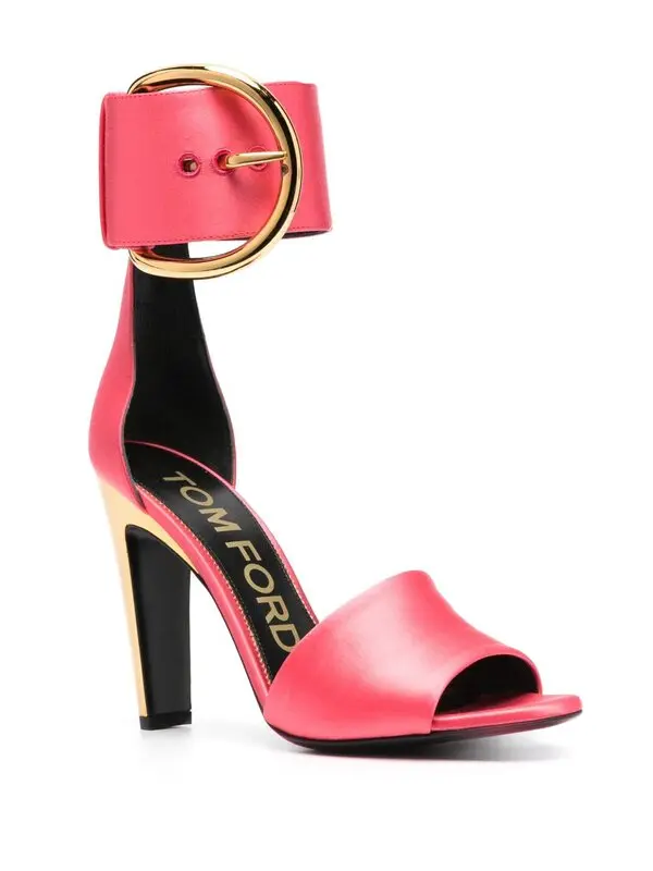 TOM FORD Buckled Satin 105mm Sandals