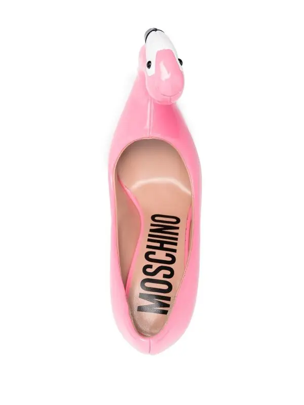 Moschino Flamingo-Detail 100mm Pumps In Pink - 50% Off | Editorialist
