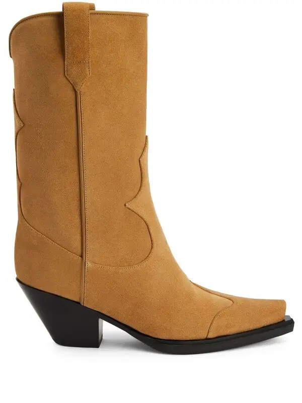 GIUSEPPE ZANOTTI 55mm Thyra Cowboy Boots - Brown