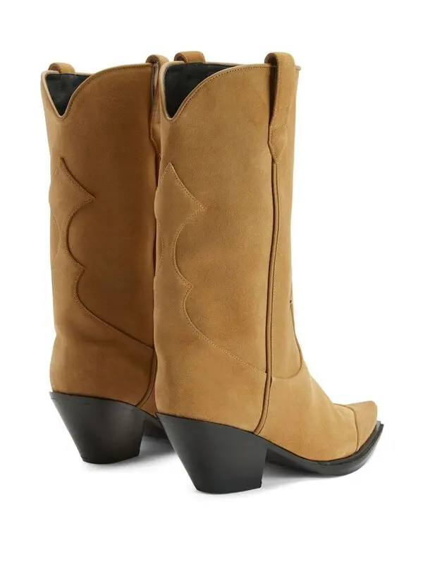 GIUSEPPE ZANOTTI 55mm Thyra Cowboy Boots - Brown