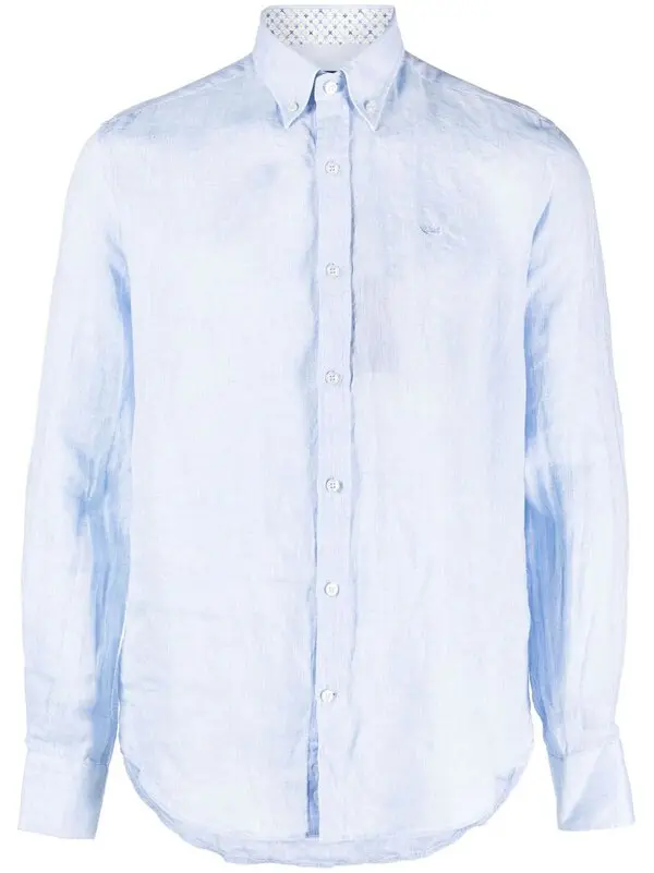 Paul & Shark Long-sleeve Linen Shirt - Blue