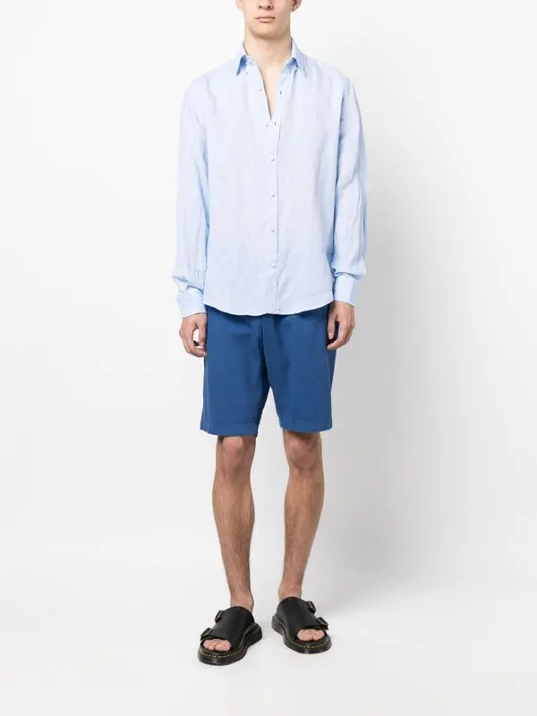 Paul & Shark Long-sleeve Linen Shirt - Blue