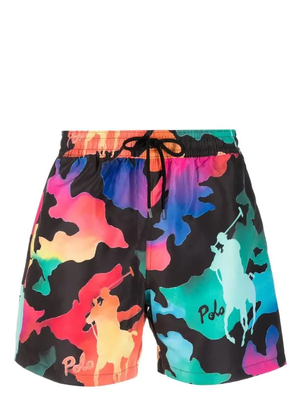 Polo Ralph Lauren Graphic-print Drawstring Shorts