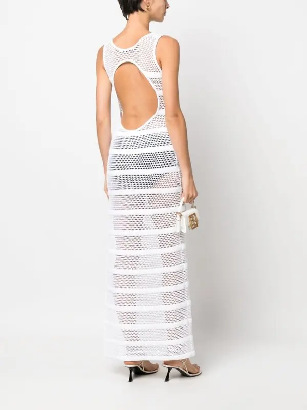 ANTONINO VALENTI Sheer Mesh Maxi Dress