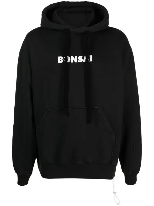 BONSAI Logo Print Cotton Hoodie