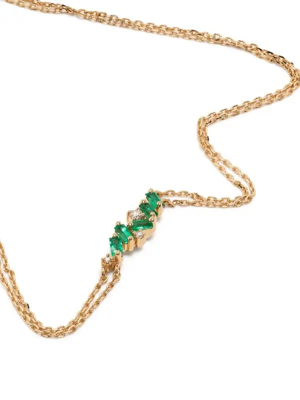 SUZANNE KALAN 18kt Yellow Willow Emerald Bracelet - Gold