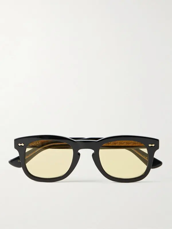 Gucci D-frame Acetate And Gold-tone Sunglasses