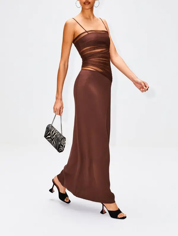 contrast sheer panel dress Christopher Esber Contrast Sheer Panel Dress  Rent a Dress