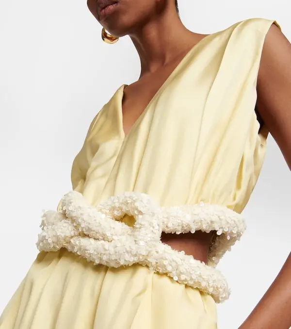 JIL SANDER Embellished Satin Jumpsuit