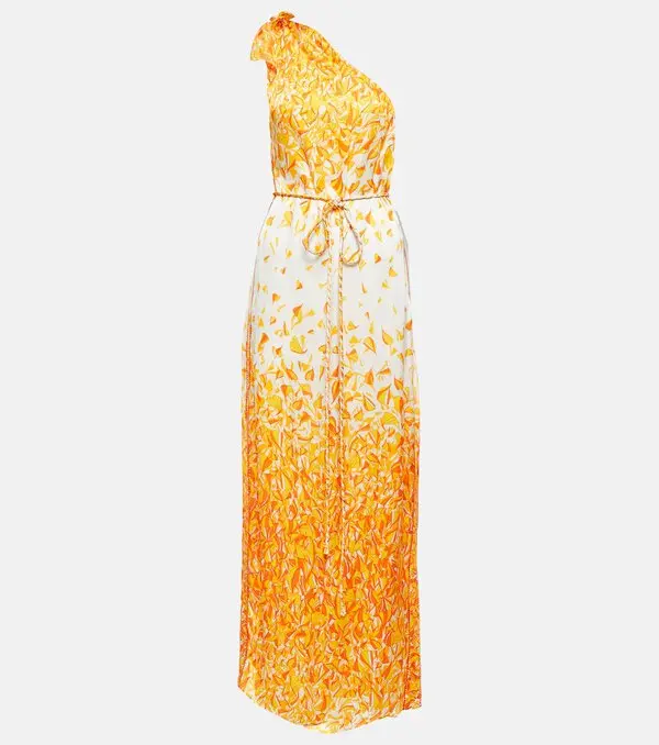 Poupette St Barth Isabelle One-shoulder Maxi Dress - Orange