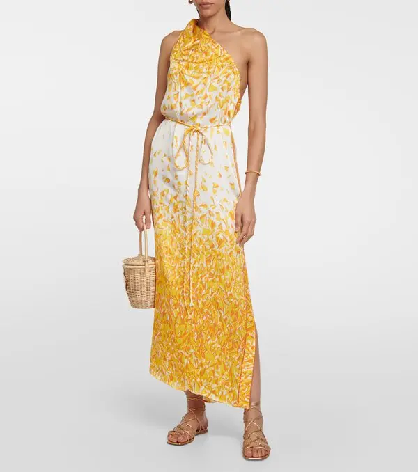 Poupette St Barth Isabelle One-shoulder Maxi Dress